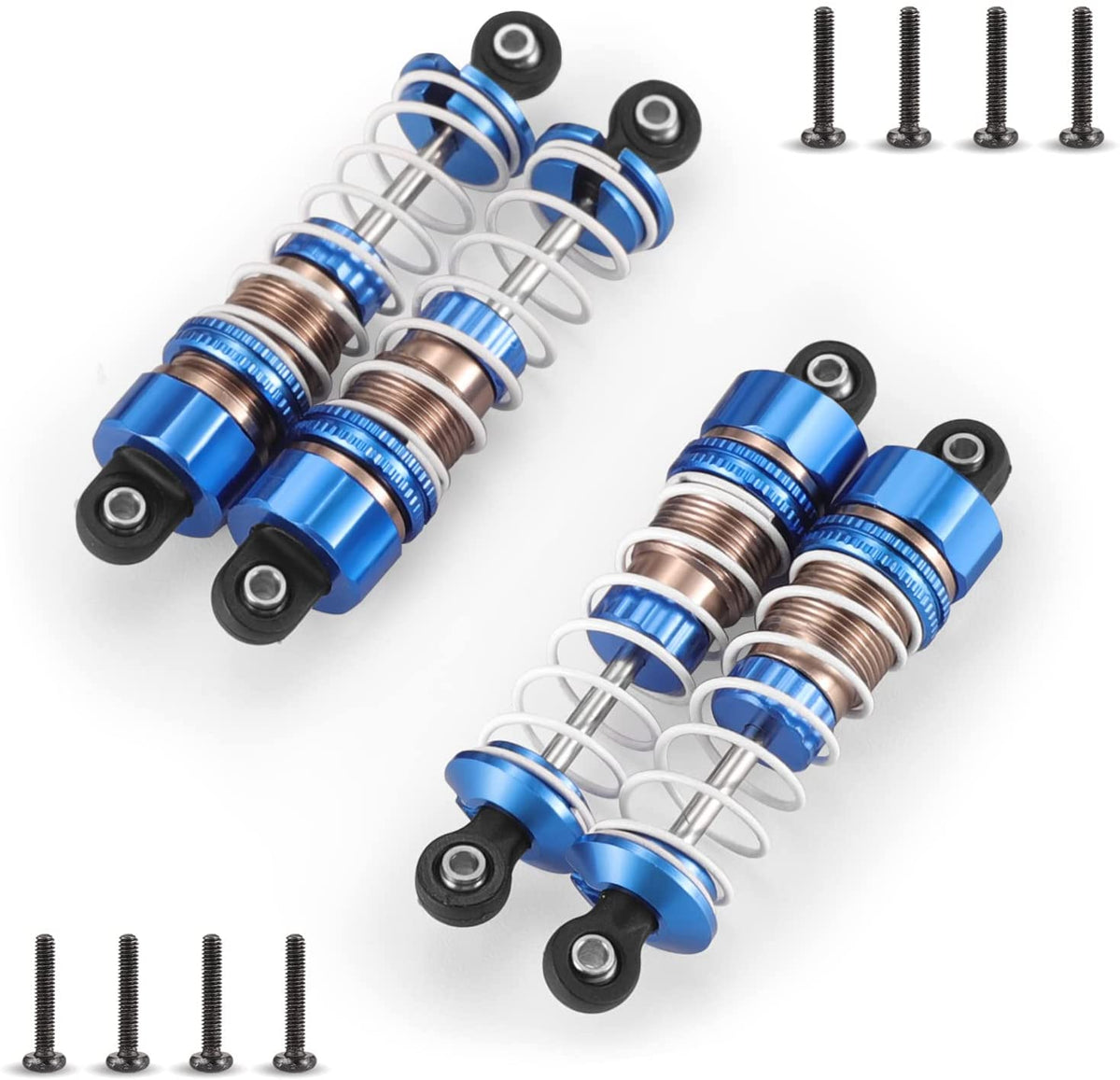 RC Cars Spare Parts Aluminum Capped Oil Filled Shocks 4pcs Apply for 2 ...